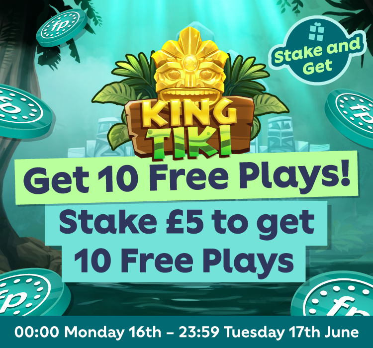 King Tiki Stake and Get 10 Free Plays! | tombola arcade