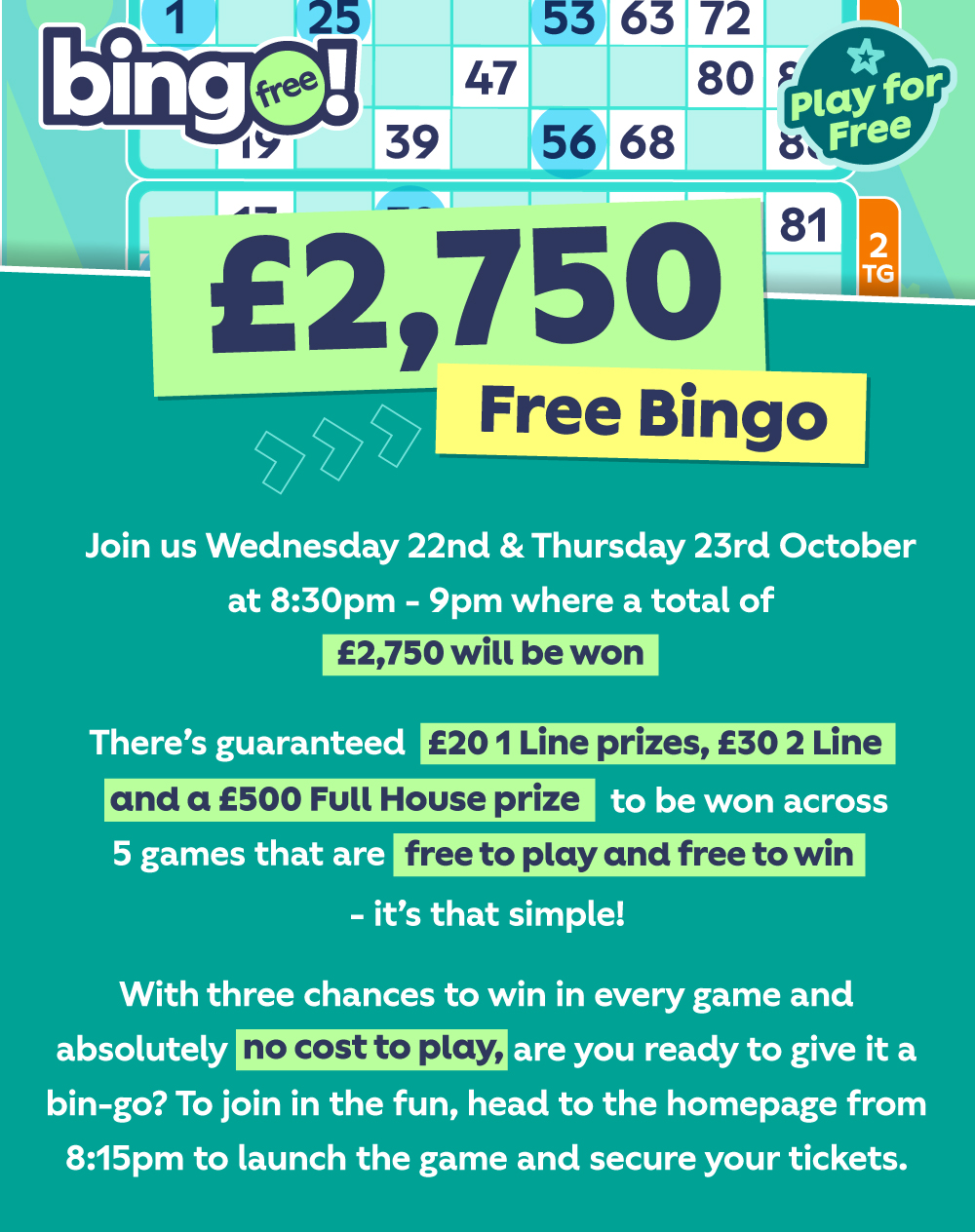 Free Bingo | tombola